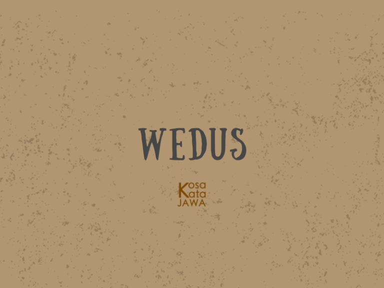 Wedus Artinya Dalam Bahasa Jawa Ke Indonesia & Contoh Kalimat ...