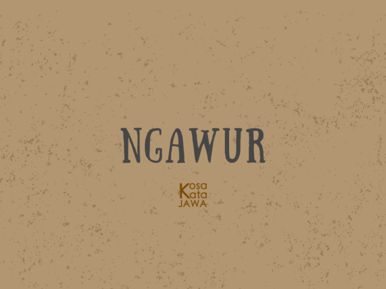 Ngawur Artinya Dalam Bahasa Jawa Ke Indonesia & Contoh Kalimat ...